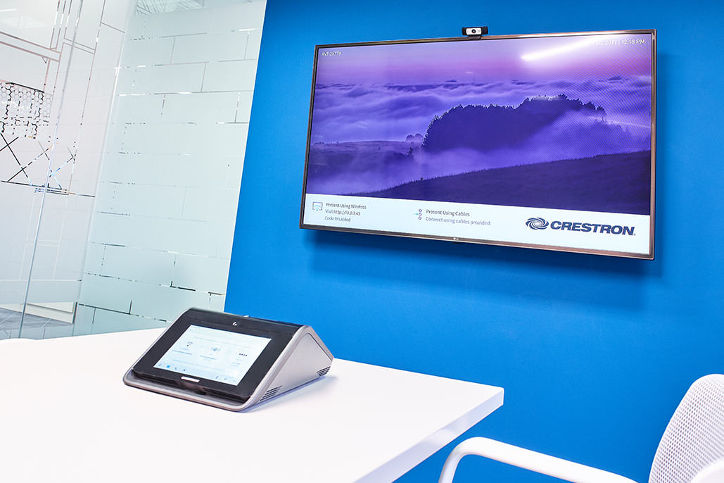 Crestron Mercury meeting room collaboration solution for rg+p.